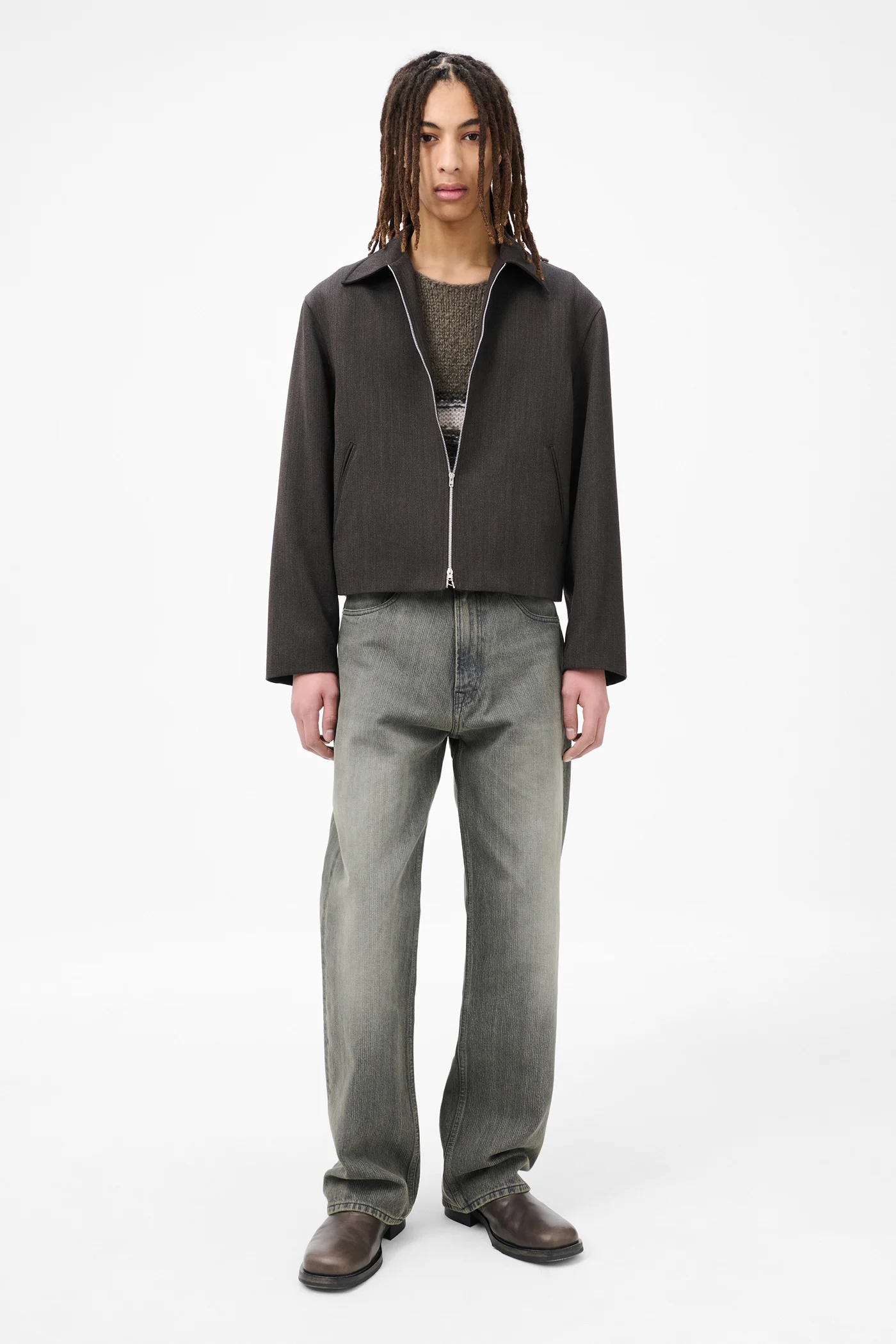 Mini Jacket Havana Brown Chain Wool - Our Legacy