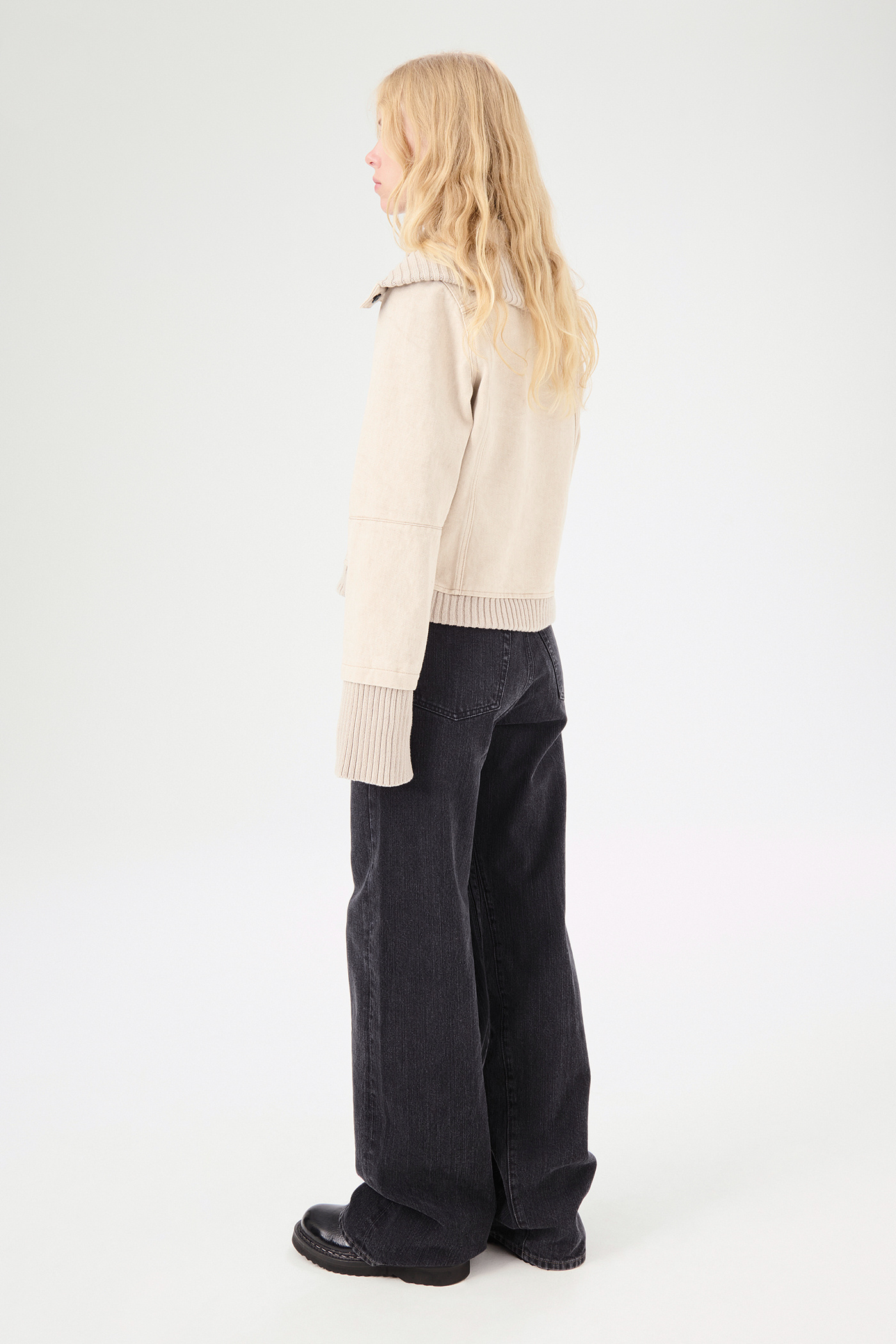 Knitted Lasso Jacket Ghost Attic Wash Denim - Our Legacy