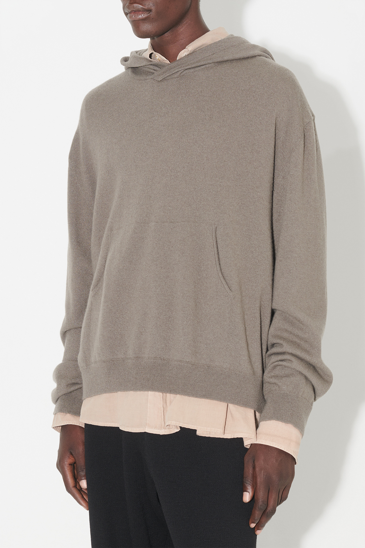 Knitted Hood Mole Grey Super Wool - Our Legacy